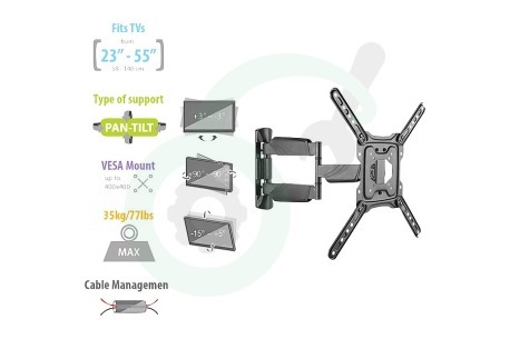 Ewent EW1525 Easy Turn TV Wandsteun L 23-55" 3