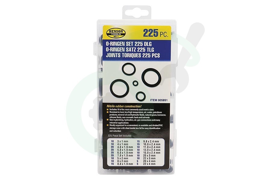 Benson 005891 O-ring Assortimentsdoos o-ringen