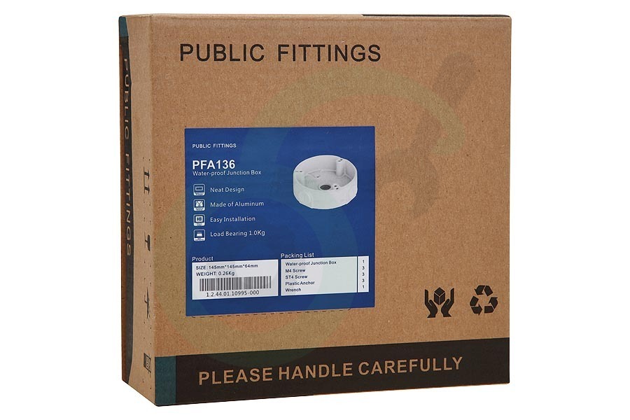 Dahua DH-PFA136 PFA136 Muursteun Voor camera Aluminium